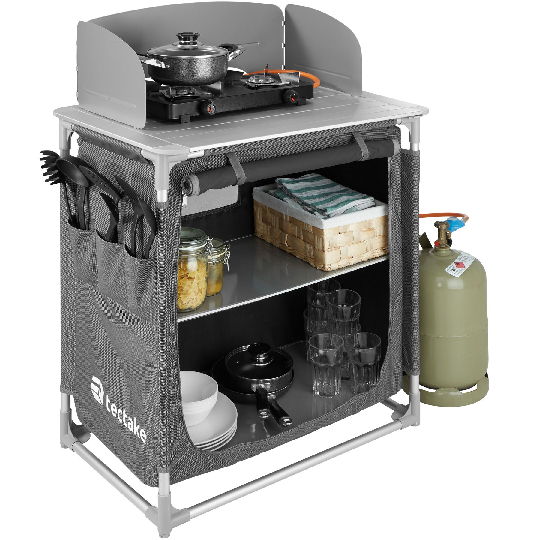 Camping Küche 24MOVE® Campingküche Campo Faltbar, Alu Reiseküche Mit ...
