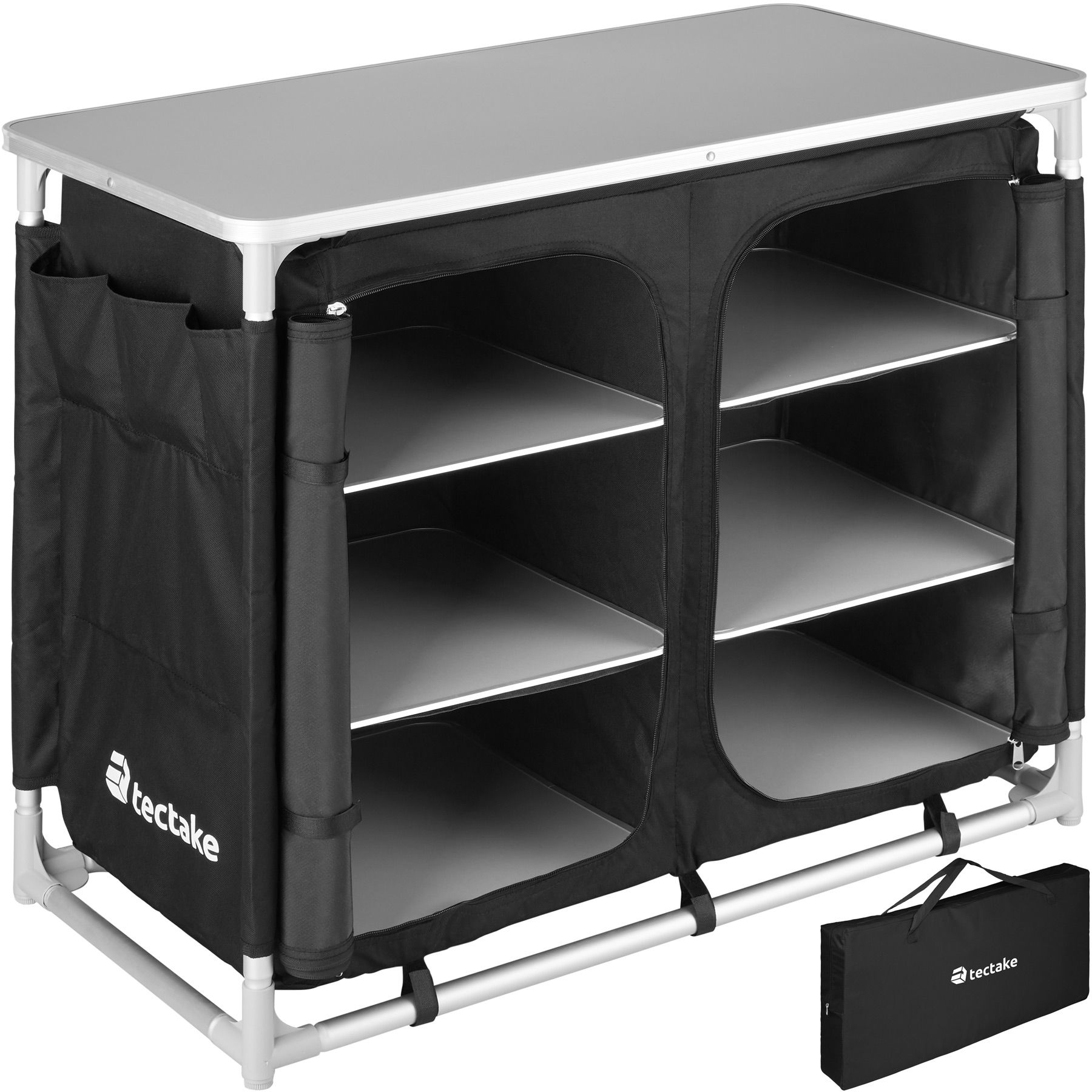 Armoire de camping aluminium mobilier cuisine placard table box pliable ...