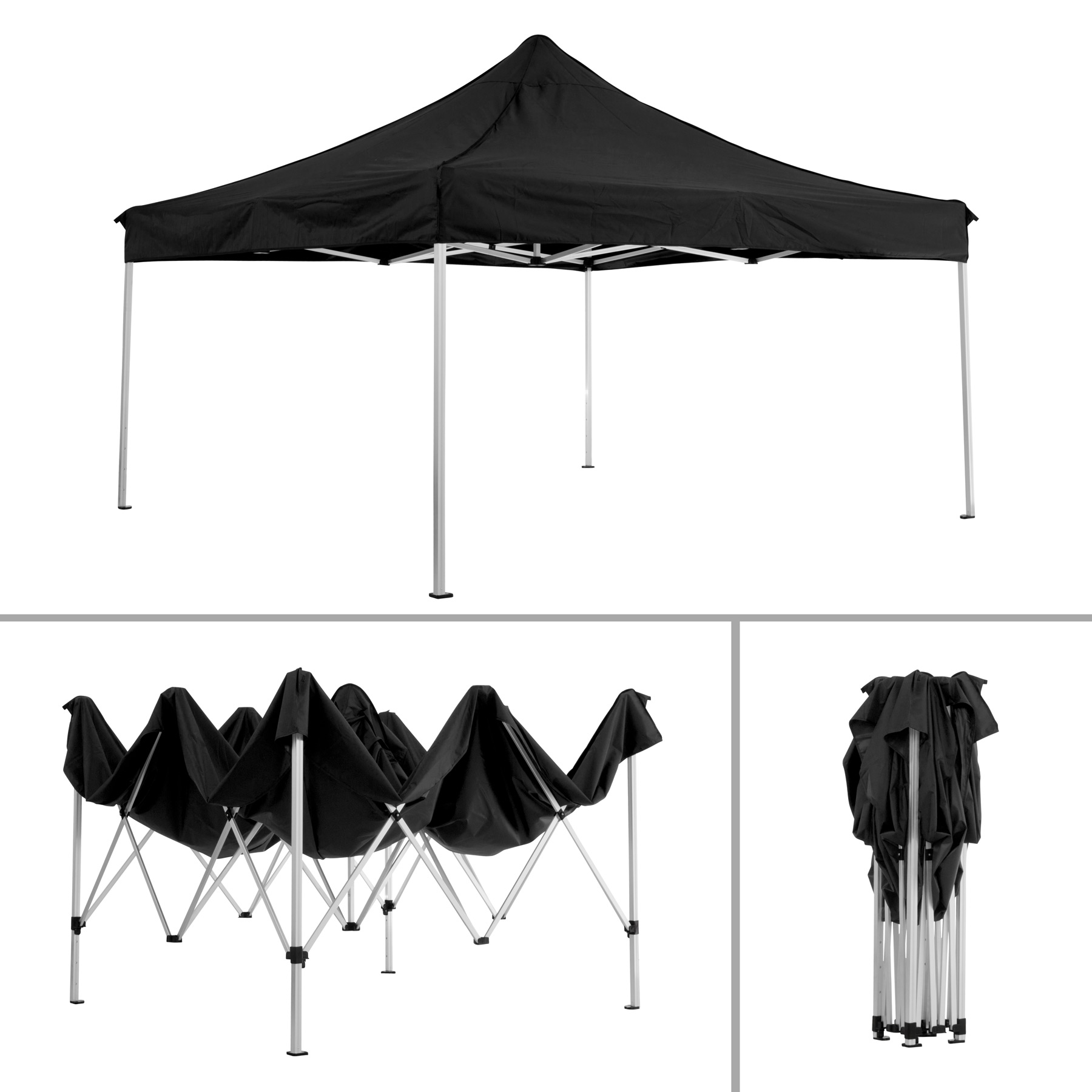 Alu Falt Pavillon Klapp Zelt 3x3m Festzelt Gartenzelt Partyzelt ...